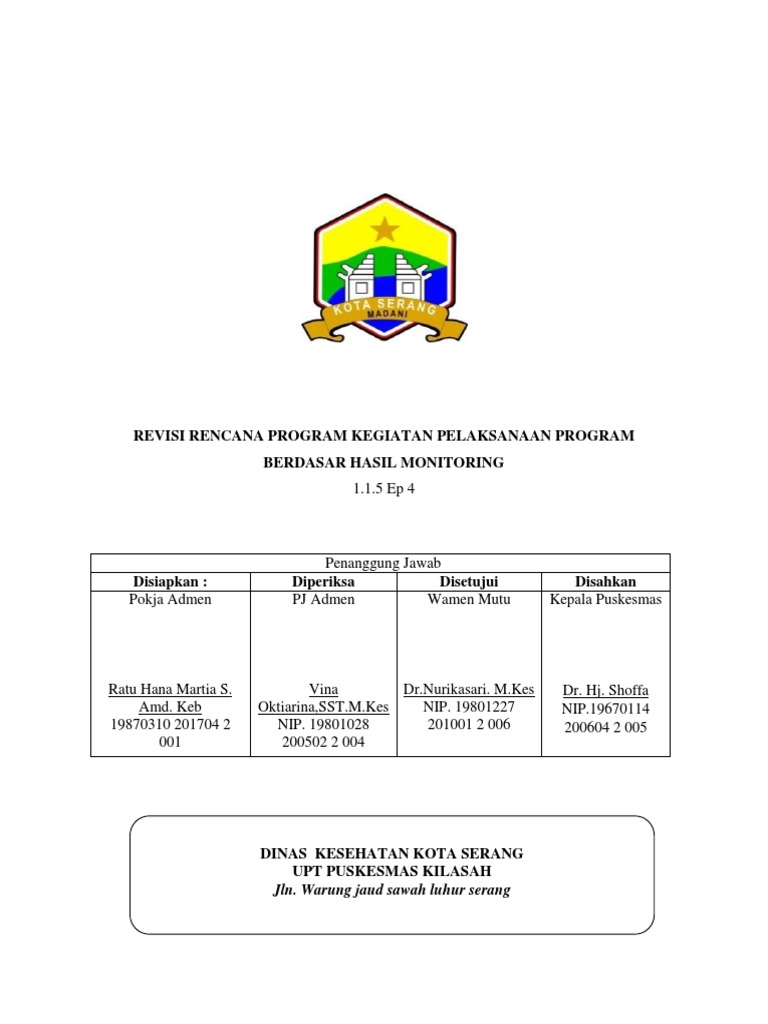 Revised Work Plan for the Implementation of the Program Based on ...