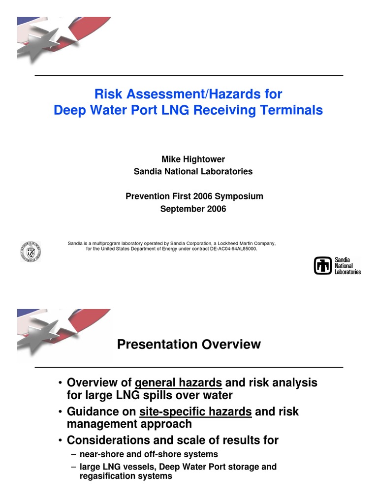 Risk Assessment-Hazards For Deep Water Port LNG Receiving Terminals ...