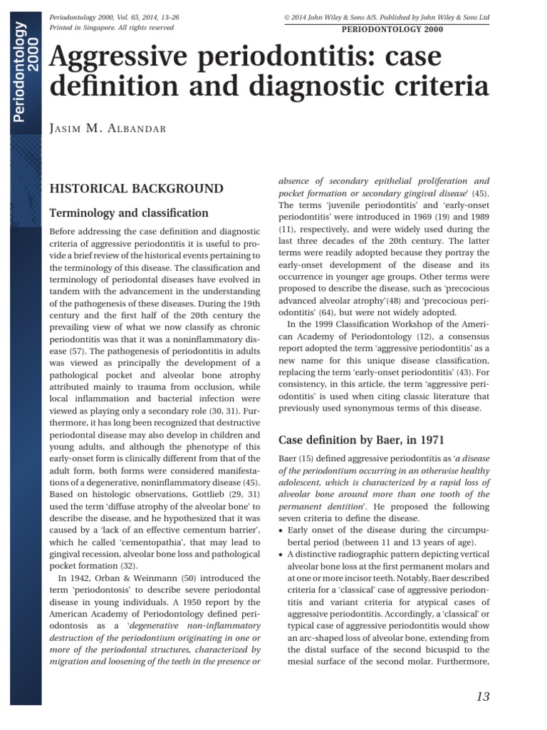 Agressive Perio 2000 | PDF | Human Tooth | Medicine