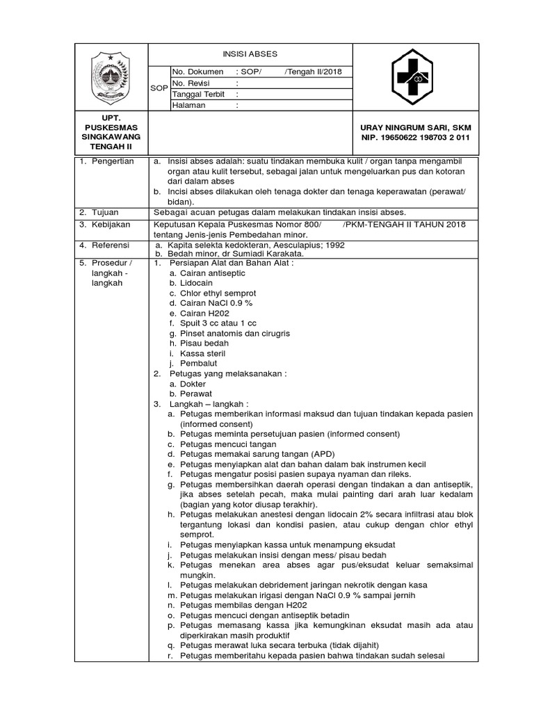 Sop Insisi Abses | PDF