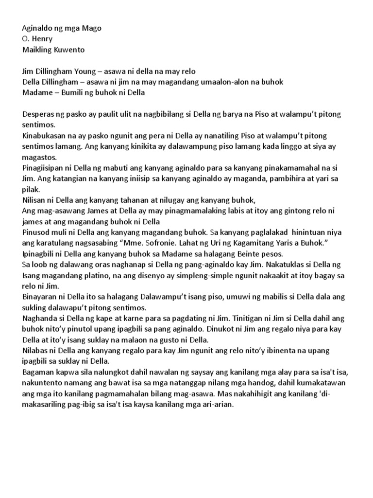 Aginaldo Ng Mga Mago