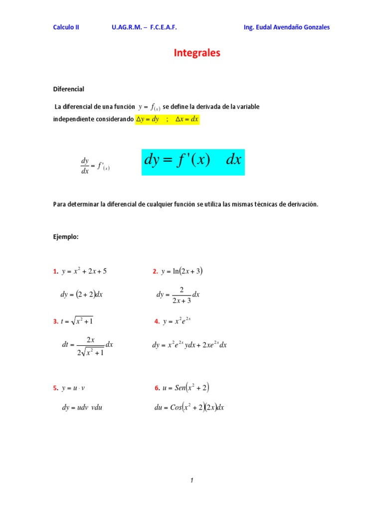 Integrales N2 Microsoft Office Word | Unduh gratis PDF | Integral ...