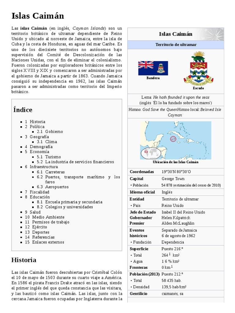 Islas Caimán | PDF | Islas Caimán | Gobierno