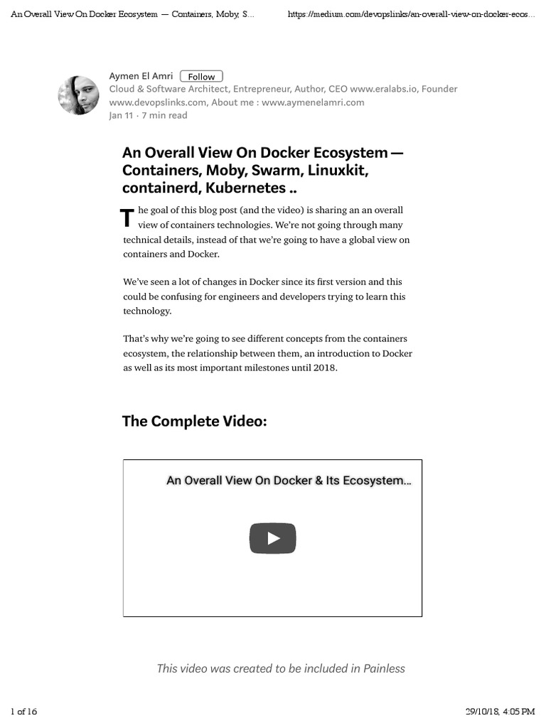 Docker Ecosystem Overview for Devs | PDF | System Software | Linux