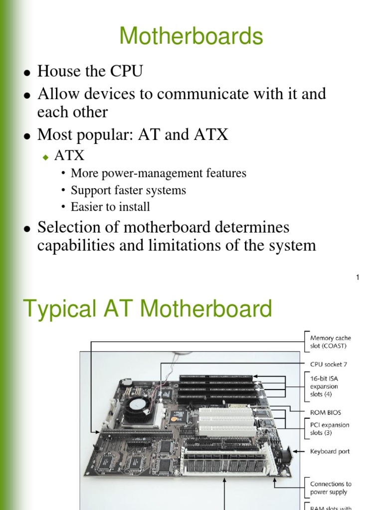 Motherboard PowerPoint | Download Free PDF | Central Processing Unit | Bios