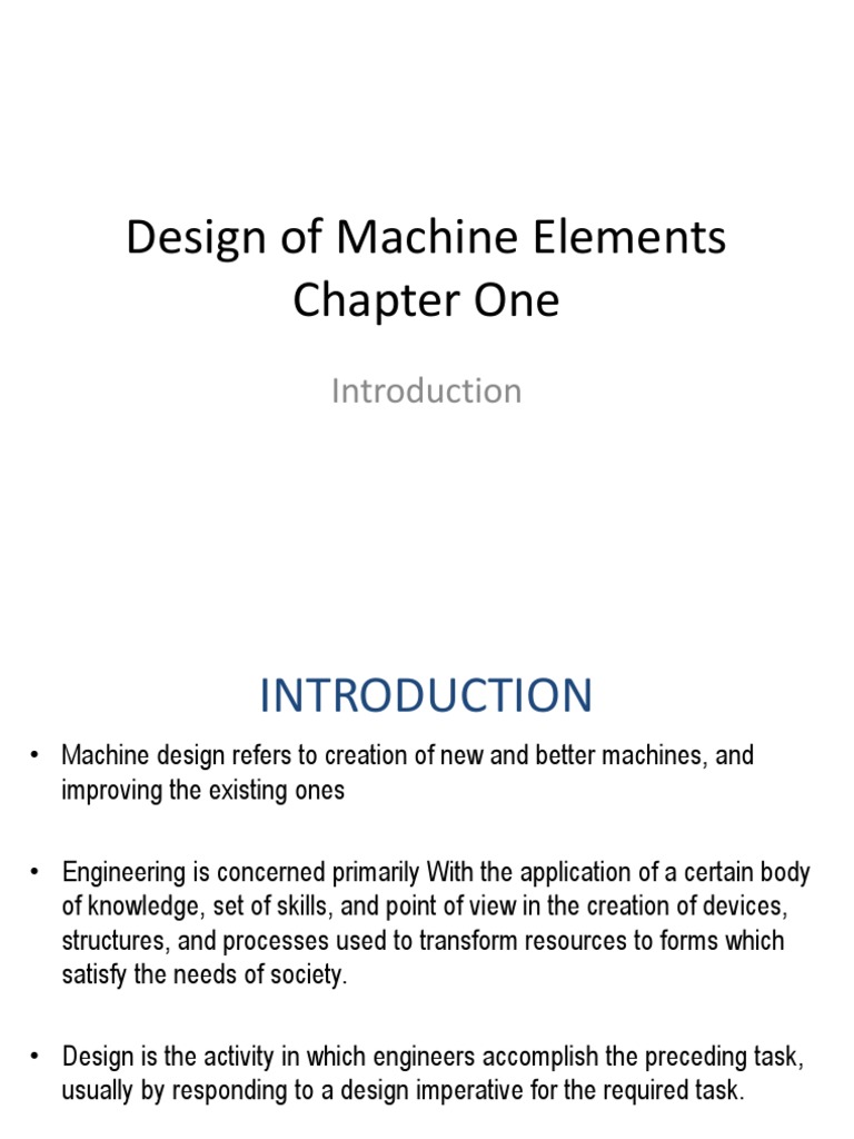Introduction To Design of Machine Elements | PDF | Machines | Engineering