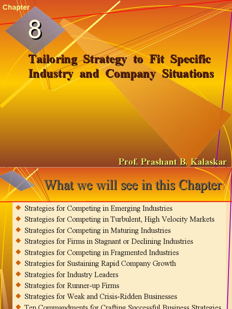 Tailoring Strategies | Competitive Advantage | Strategic Management