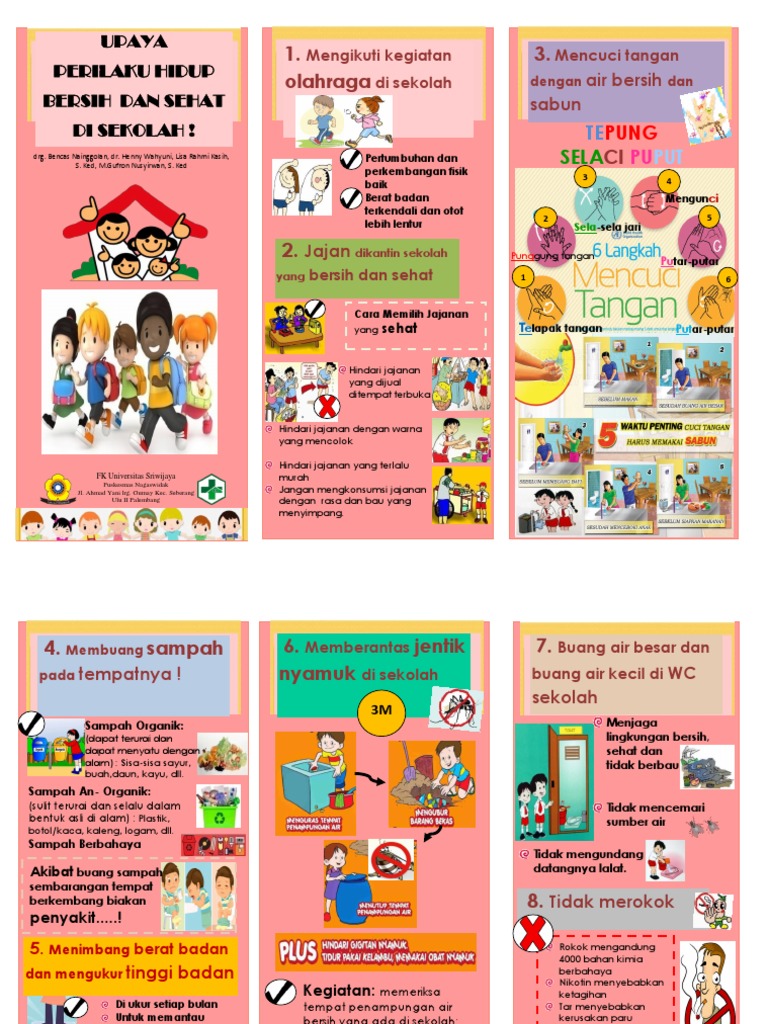 Leaflet PHBS untuk Sekolah Sehat | PDF