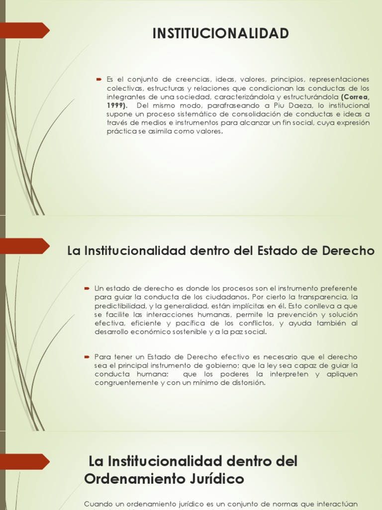 Concepto y Tipos de Institucionalidad | PDF | Legislación | Institución