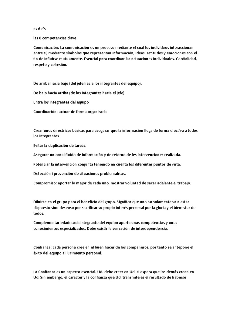 Las 6 C's de La Motivacion | PDF
