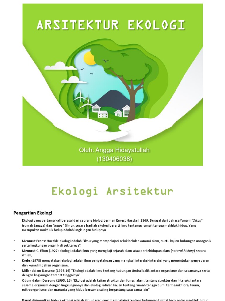 Arsitektur Ekologi | PDF