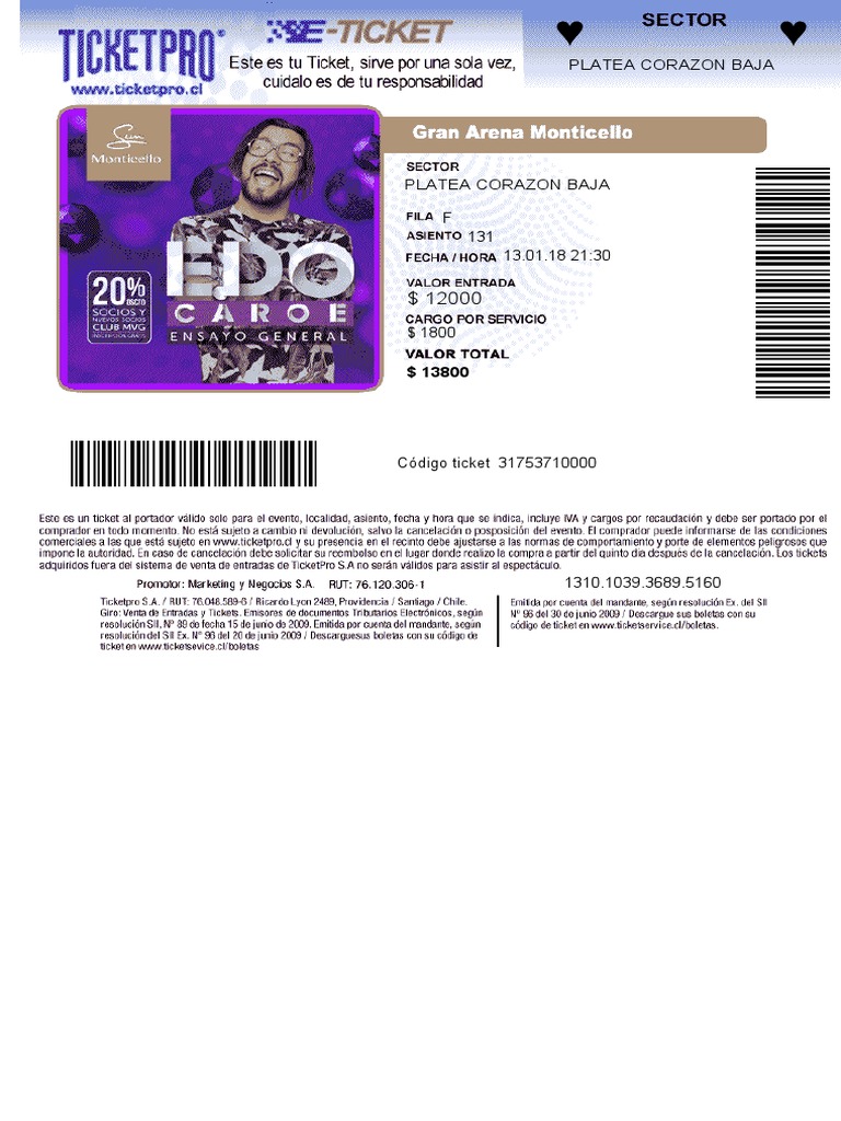 Ticketpro Eticket 3175371 PDF | PDF