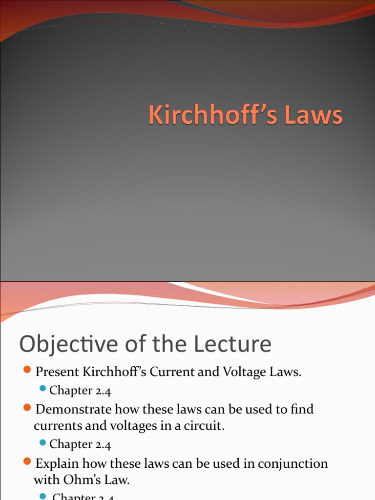 Kirchoff Laws.ppt | Voltage | Electronics