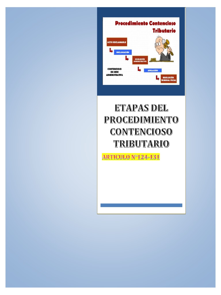 Etapas Del Procedimiento Contencioso Tributario | Apelación | Jurisdicción