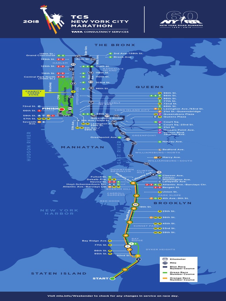 NYC Marathon Course Map 2018 | PDF