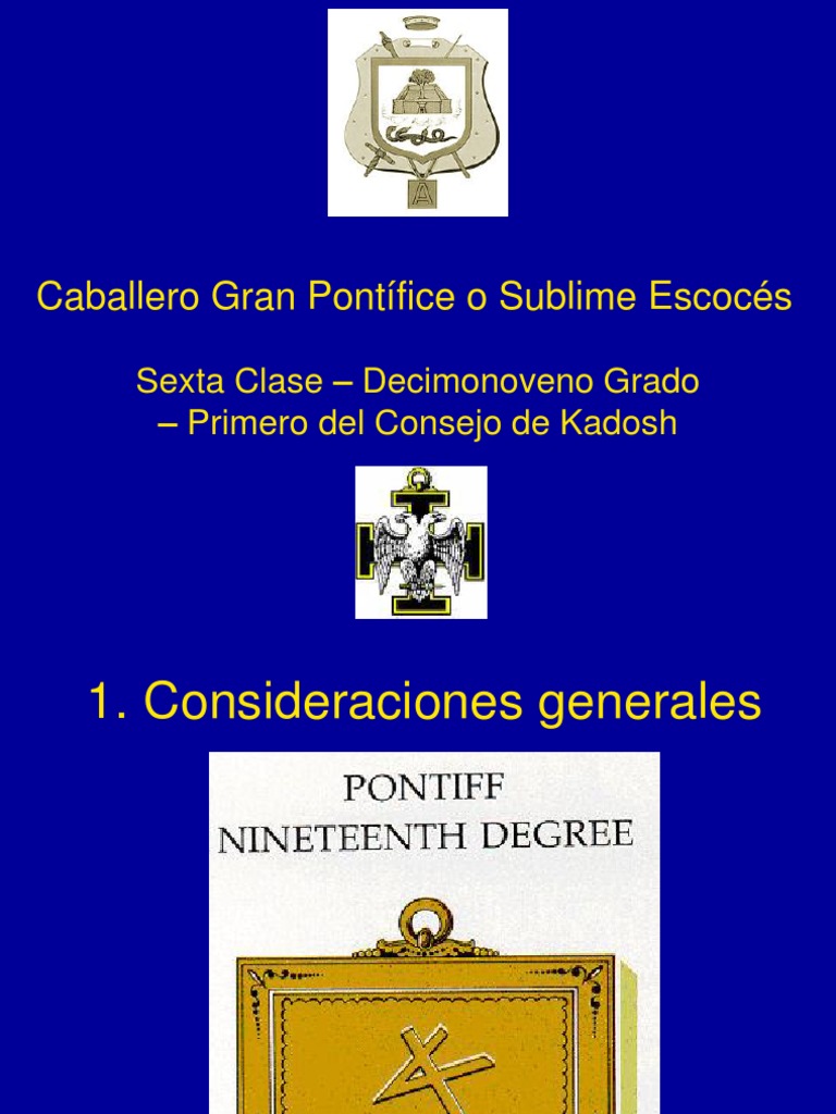 Grado 19: Caballero Gran Pontífice | PDF | Religión y creencia