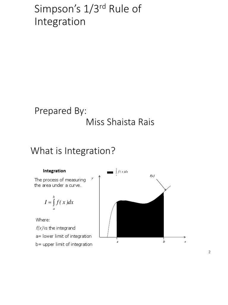 Simpson S Rule | Download Free PDF | Integral | Mathematical Concepts