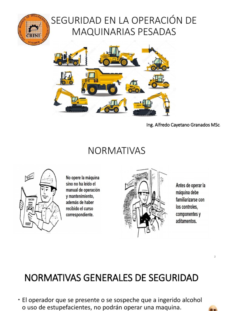Seguridad en La Operación de Maquinarias Pesadas | PDF | Máquina elevadora | Tractor