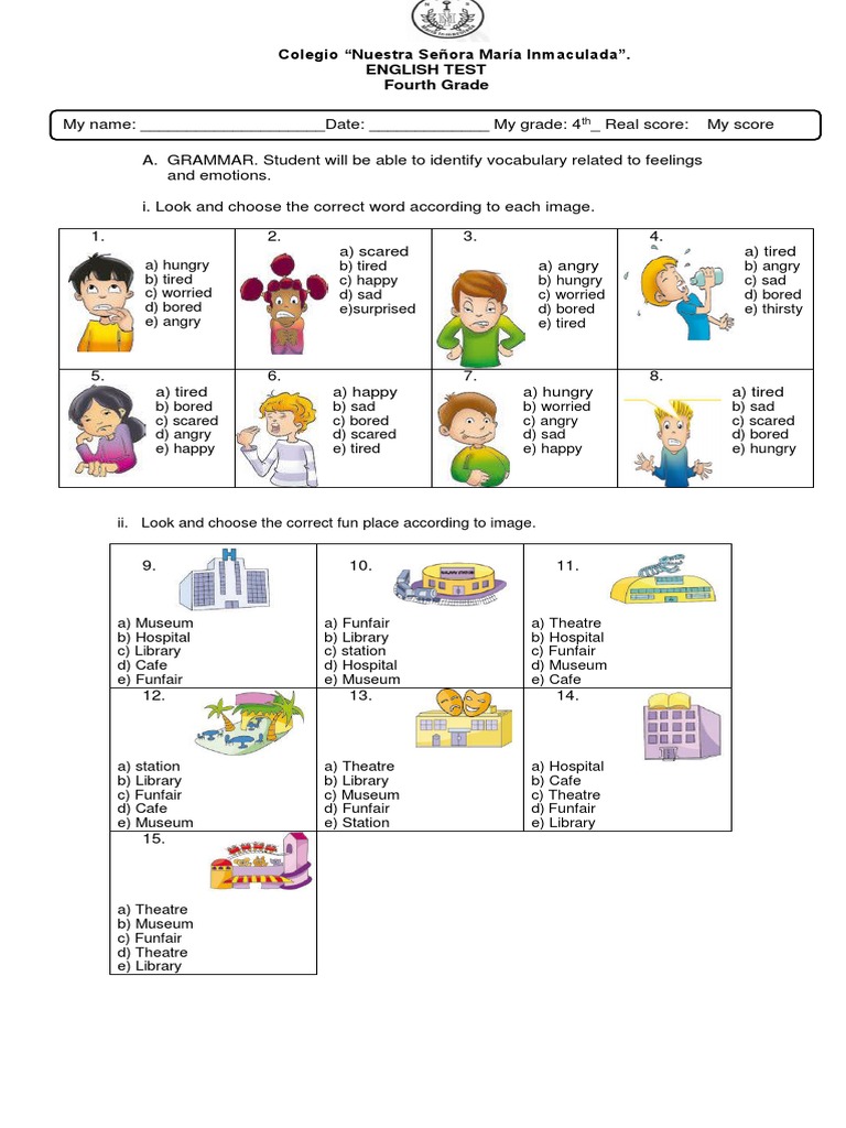 Test 4th Grade Unit 8 | PDF
