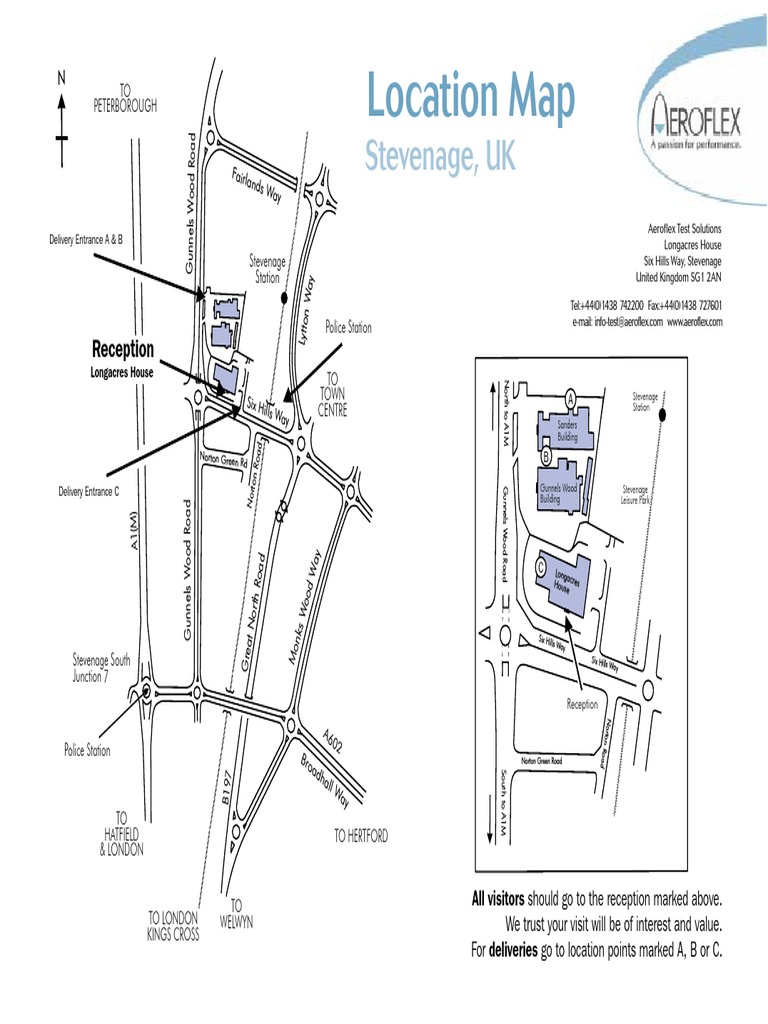 Location Map: Stevenage, UK | PDF | Streets And Roads | Road
