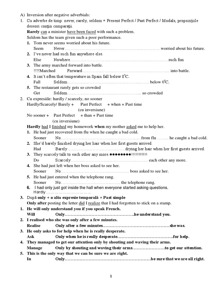 Inversion - Exercises 1 | PDF