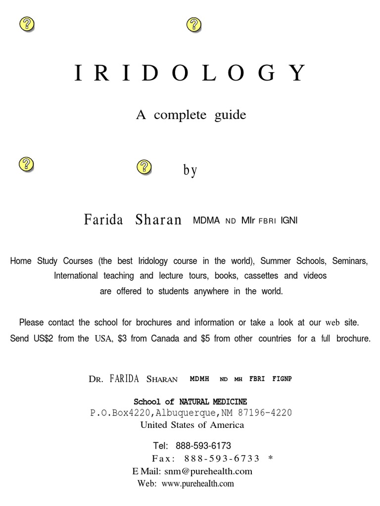Iridology: A Complete Guide by Farida Sharan | PDF | Bile | Alternative ...