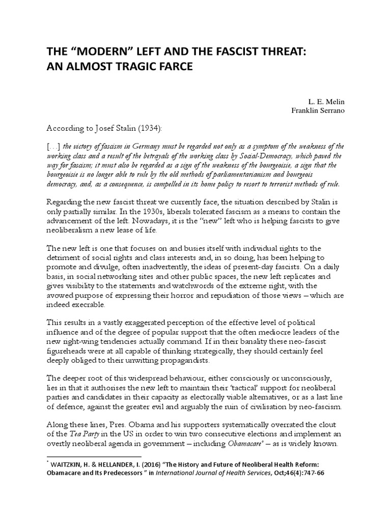 Modern Left and Fascists | PDF | Fascism | Right Wing Politics