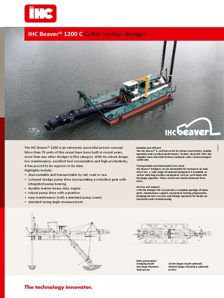 IHC Beaver® 1200 C PDF | PDF | Dredging | Sand