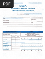 MSCA Escalas McCarthy de Aptitudes y Psicomotricidad | PDF | Memoria ...
