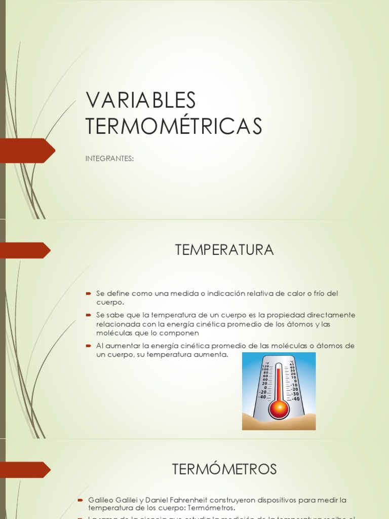 Variables Termométricas Física 607 | Expansión térmica | Temperatura