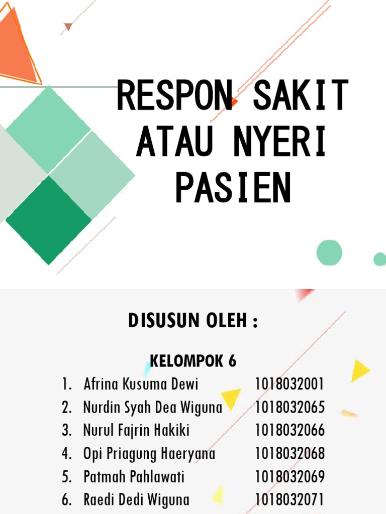 Respon Sakit Atau Nyeri Pasien | PDF