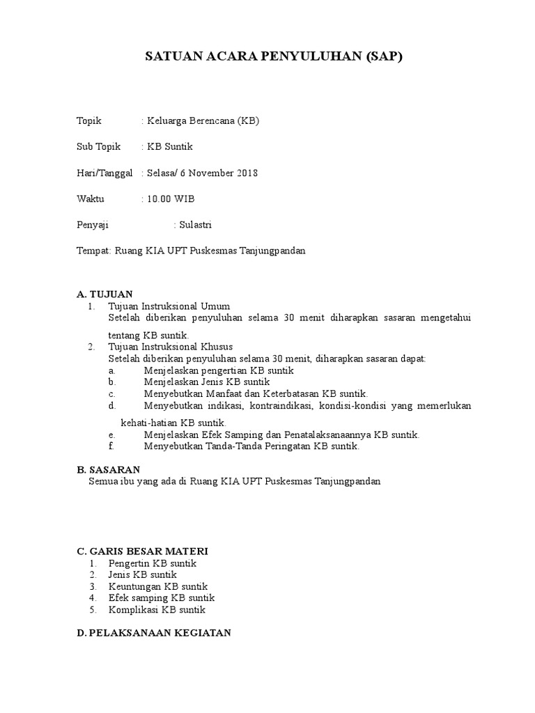 SAP, Leaflet, Materi KB | PDF