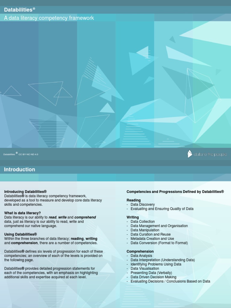 Databilities 1.0 CC by-NC-ND 4.0 | PDF | Chart | Data