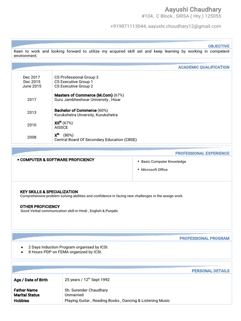 AC Resume Final | PDF