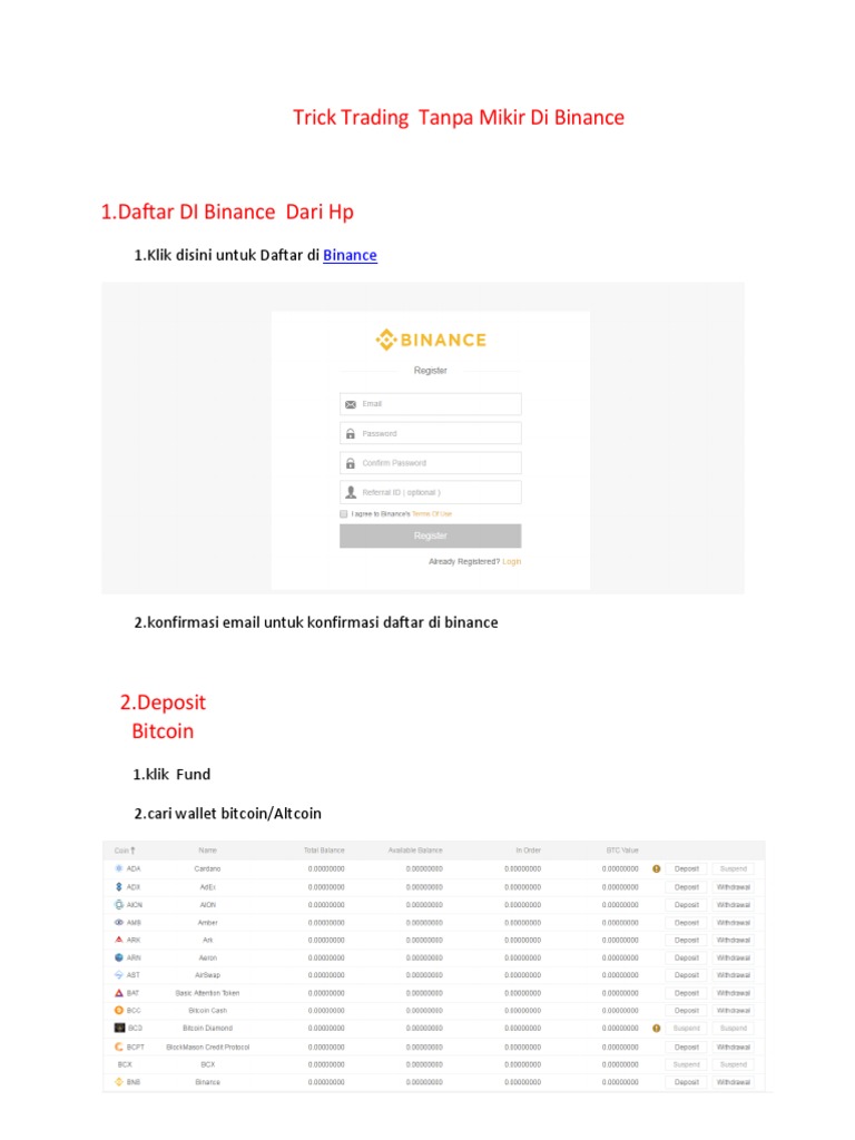 Binance Trading Tutorial PDF | PDF