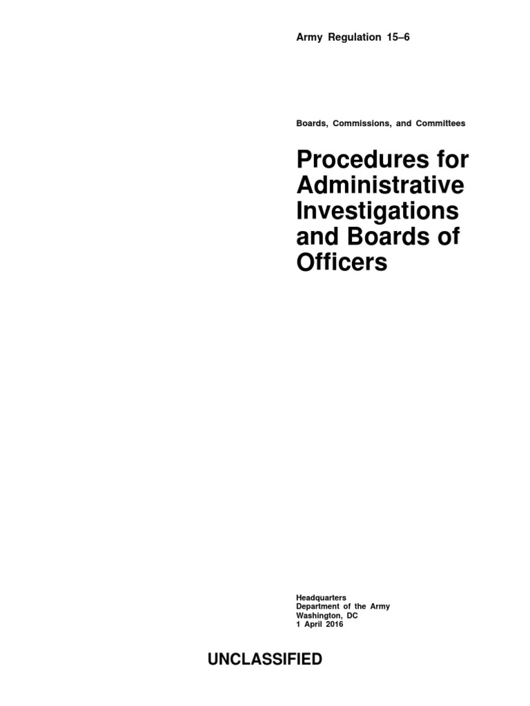 Ar 15 - 6 | PDF | Officer (Armed Forces) | Staff (Military)