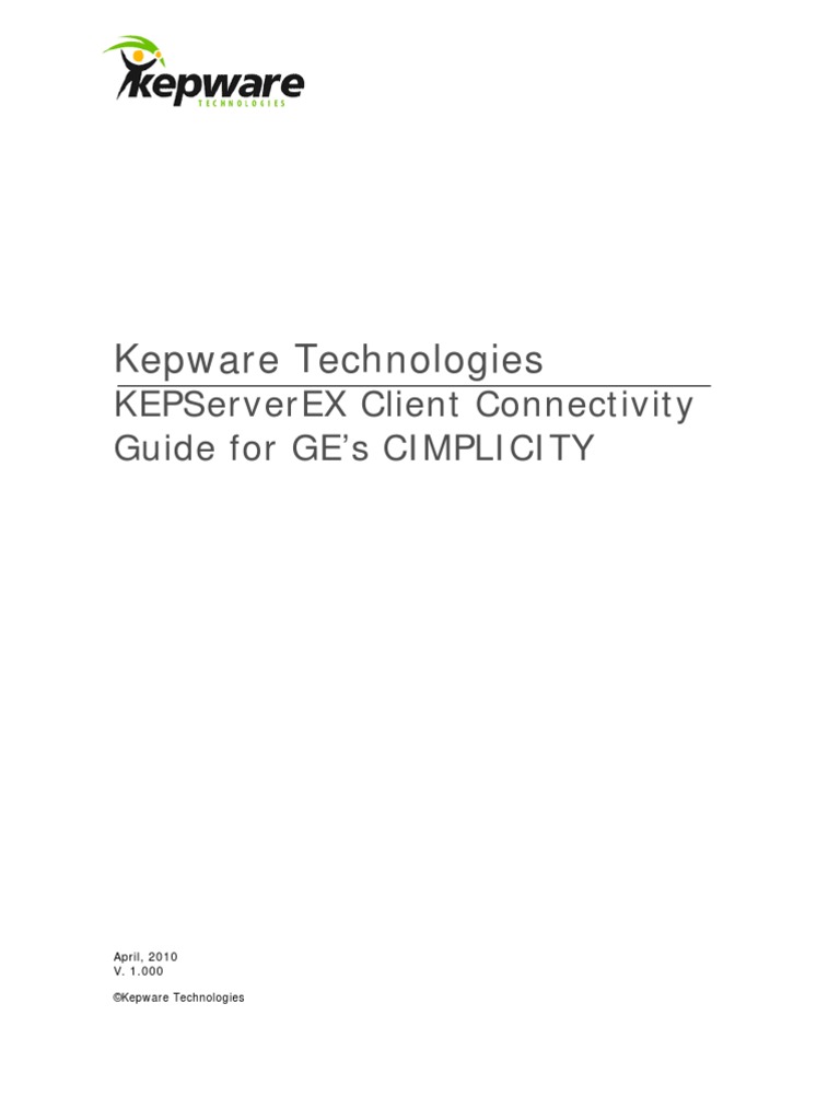 KEP SERVER Cimplicity Connectivity Guide | PDF | Client (Computing) | Server (Computing)