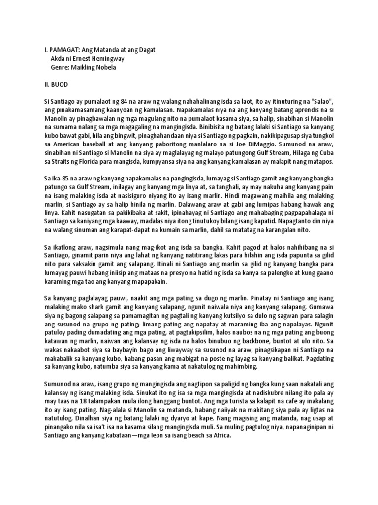 Ang Matanda at Ang Dagat