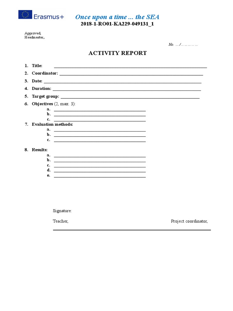 Activity Report Template | PDF | Career & Growth