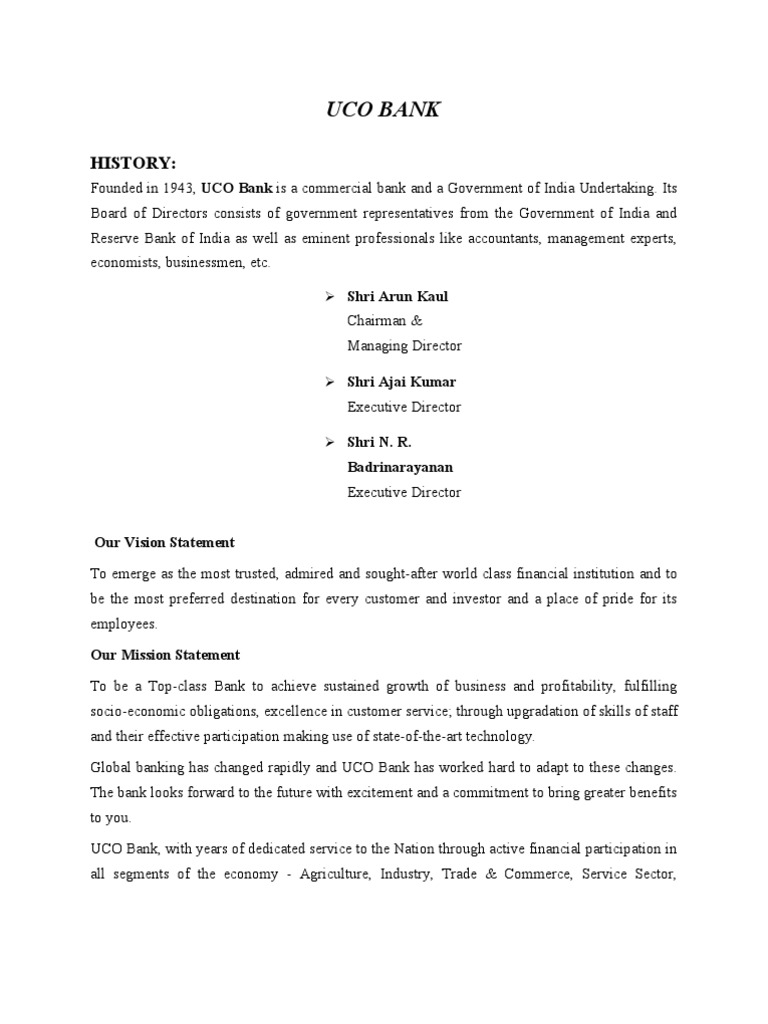 Uco Bank | PDF | Deposit Account | Banks