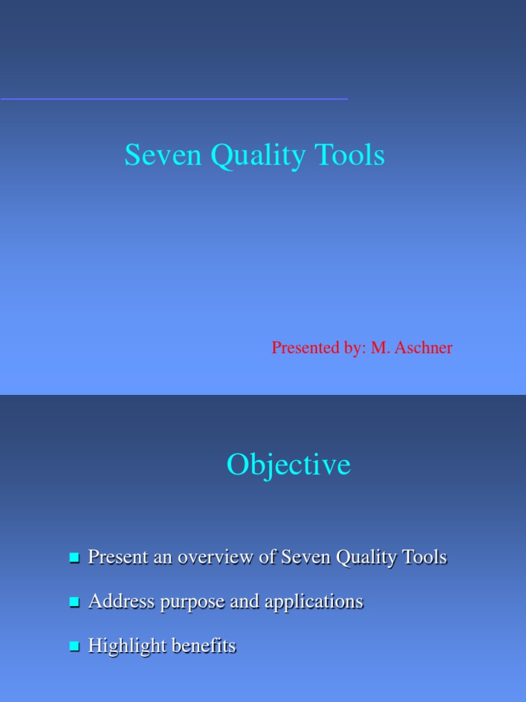 Seven Quality Tools: Presented By: M. Aschner | PDF | Scatter Plot ...