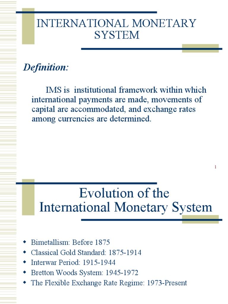 International Monetary System: Definition | PDF | Special Drawing ...
