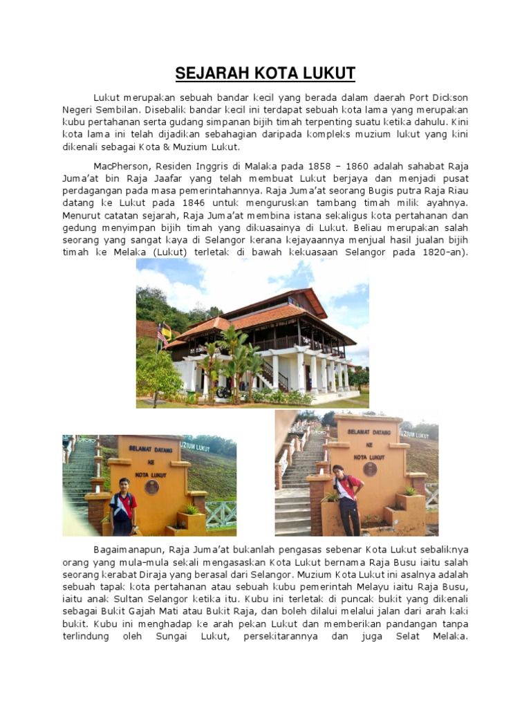 Sejarah dan Perkembangan Kota Lukut | PDF | Sejarah