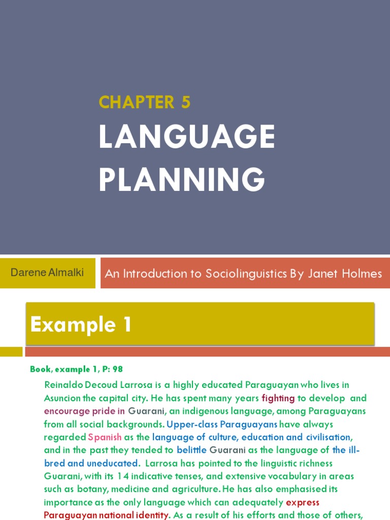 Chapter 5 - Language Planning PDF | PDF | Orthography | Sociolinguistics