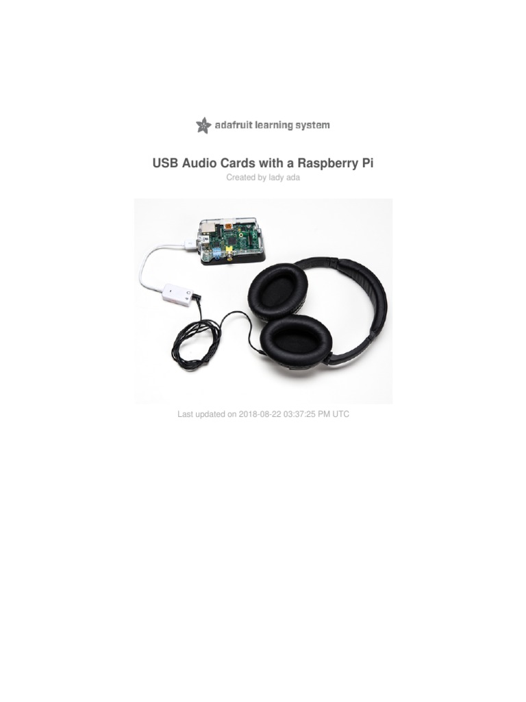 Usb Audio Cards With A Raspberry Pi PDF | PDF | Booting | Usb