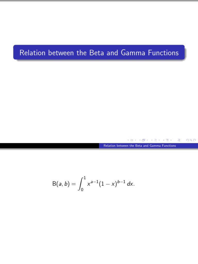 Relation Between The Beta and Gamma Functions | PDF | Mathematical Analysis | Analysis