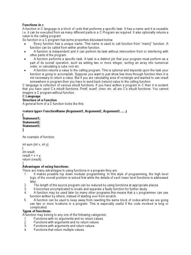 A Function In Pdf Subroutine Parameter Computer Programming 8304