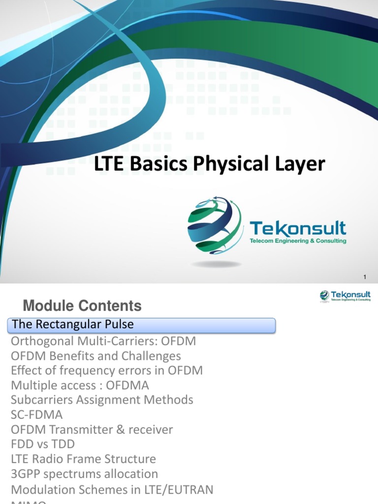 LTE Physical Layer | PDF | Orthogonal Frequency Division Multiplexing | Mimo