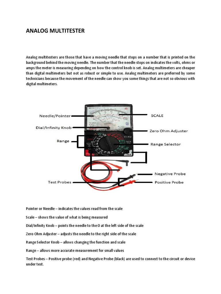 Analog Multitester | PDF | Voltage | Manufactured Goods
