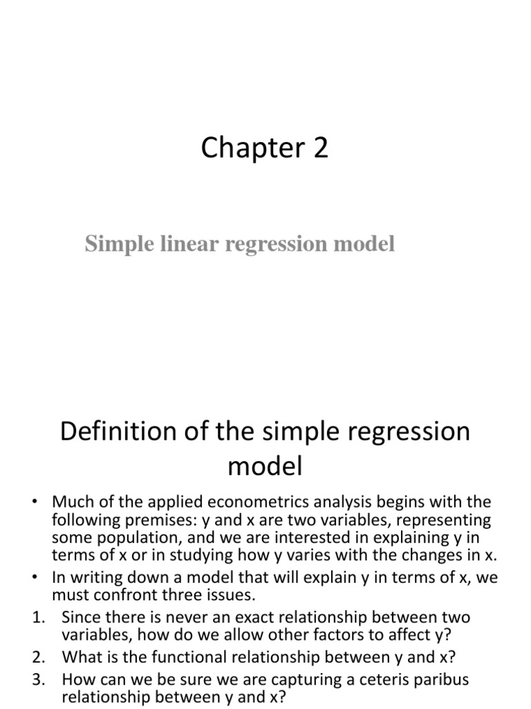Econometrics Unit 2 | PDF | Linear Regression | Regression Analysis